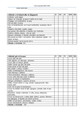 Flete kontrolli Abetare | DOCX