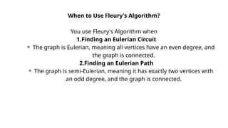 FLEURY’S algorithm graph theory presentation.pptx