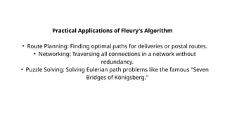FLEURY’S algorithm graph theory presentation.pptx