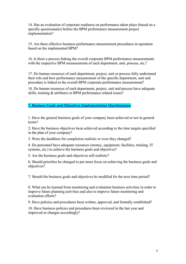 Flevy.com - Business Performance Audit Questionnaires | PDF | Business ...
