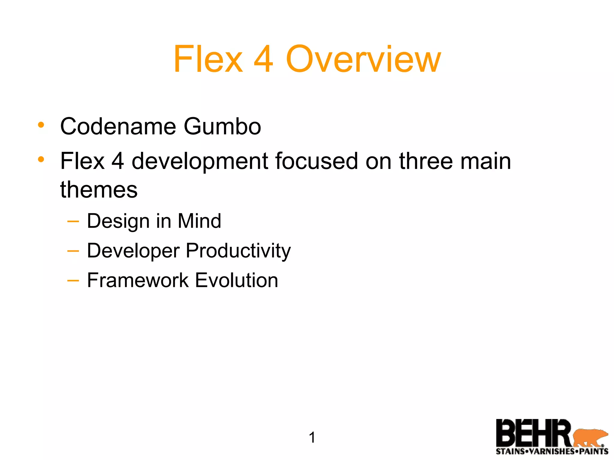 Adobe Flex 4 Overview | PPT