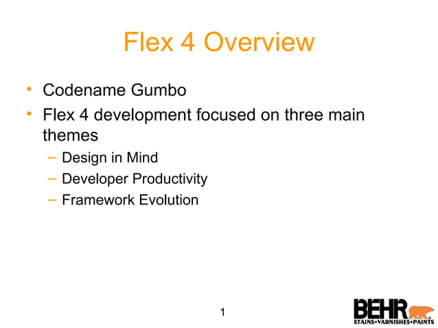 Adobe Flex 4 Overview | PPT