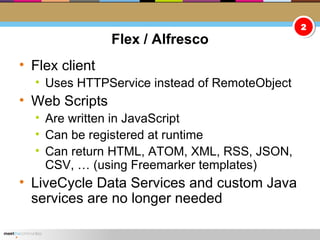 Flex alfresco | PPT