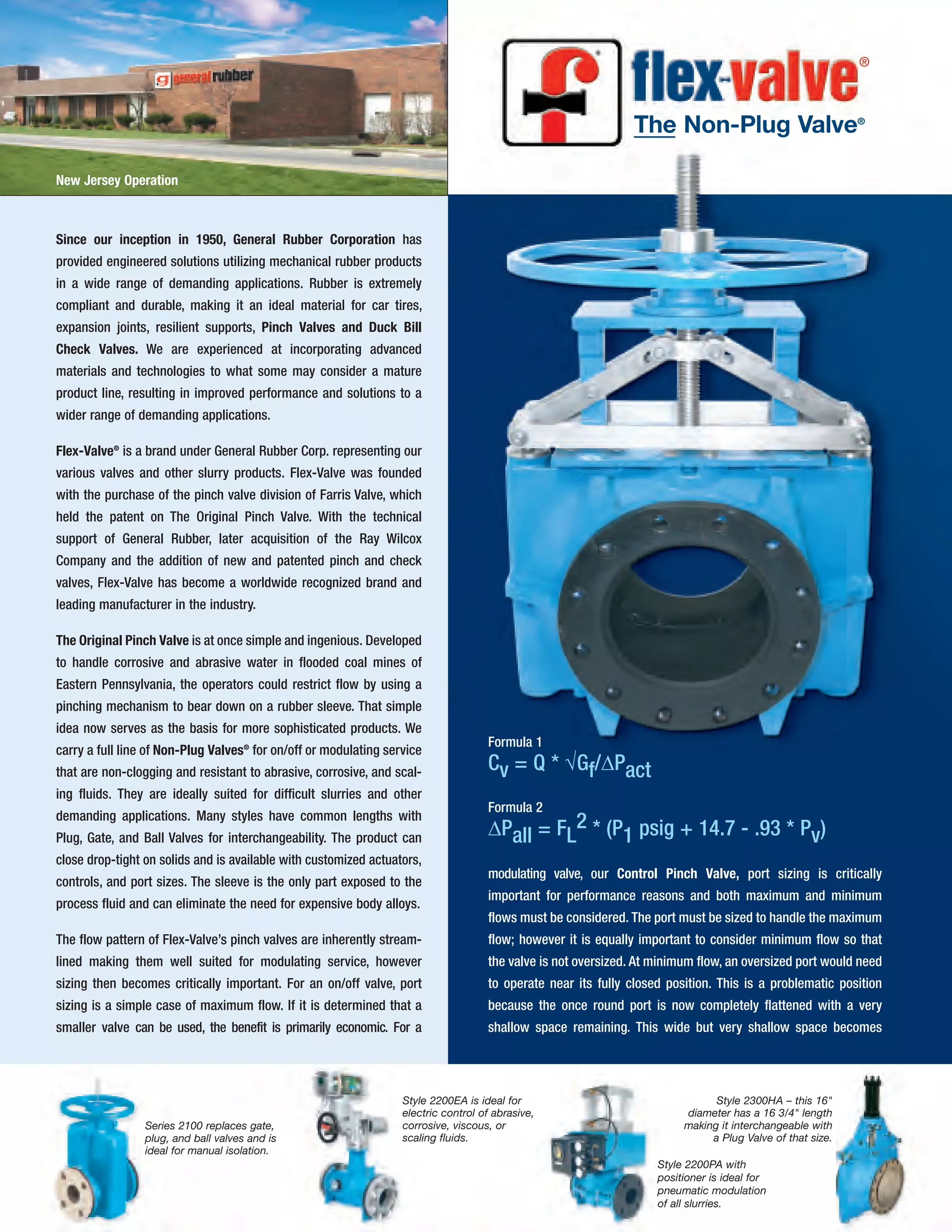 Flex Valve - Pinch Valves Manufactured by General Rubber Corporation | PDF