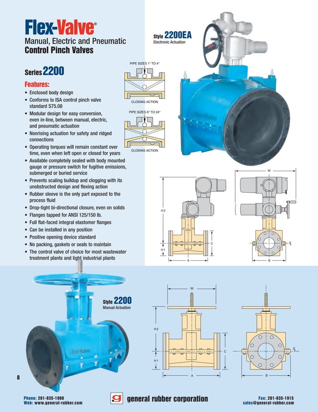 Flex Valve - Pinch Valves Manufactured by General Rubber Corporation | PDF