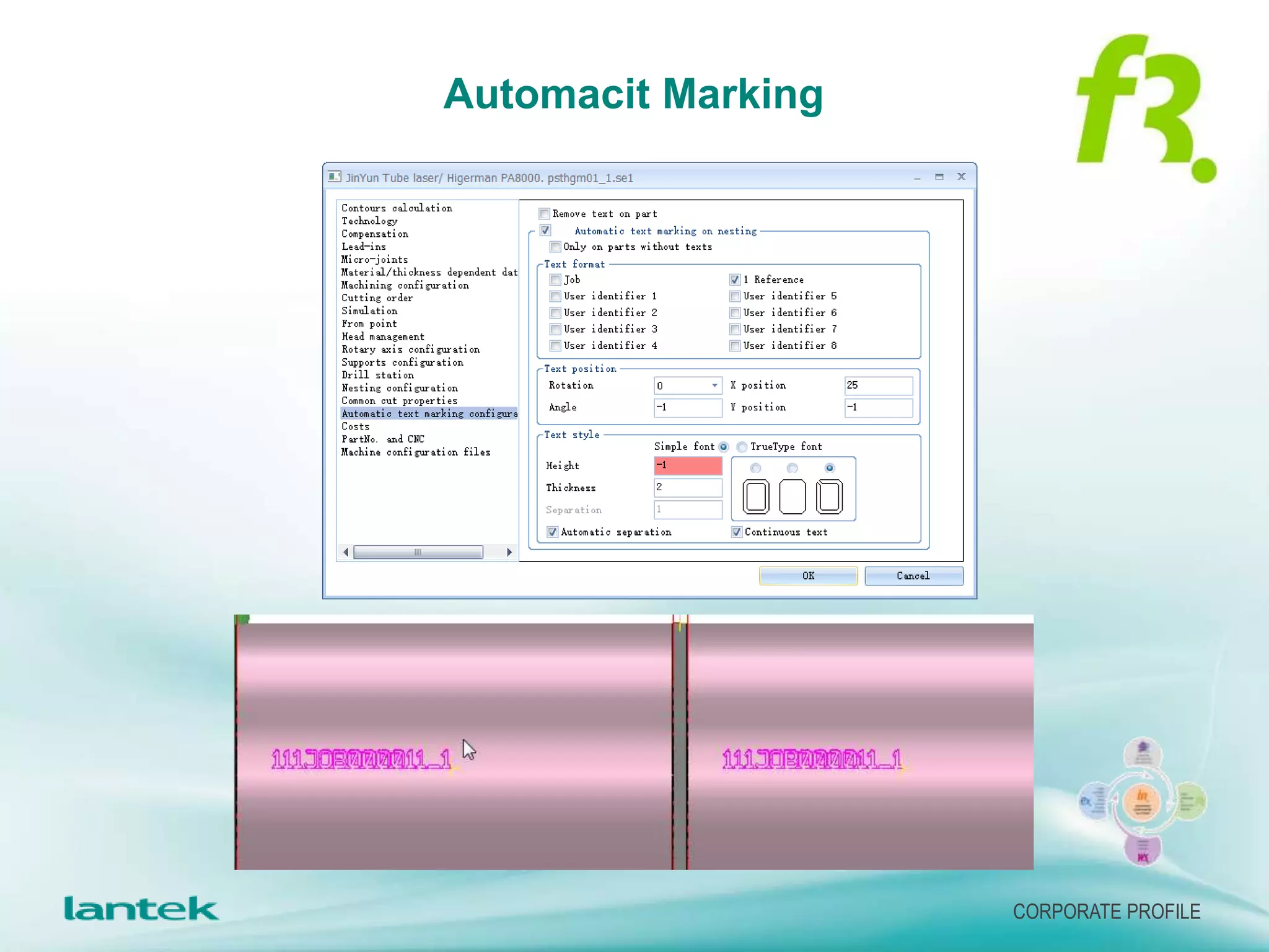 Lantek nesting software for tube fiber laser cutting machine | PPTX