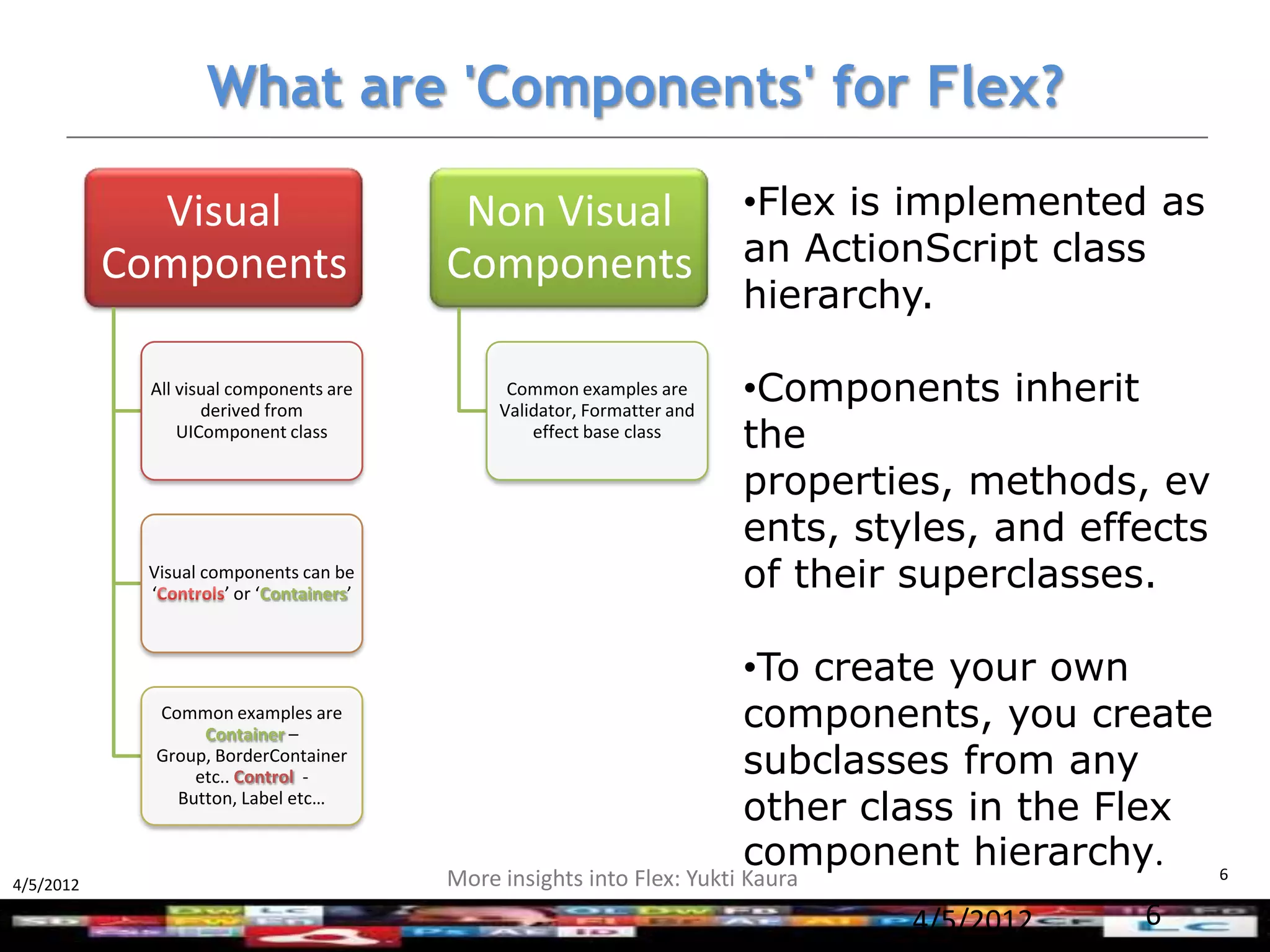 Basics of Flex Components, Skinning | PPTX