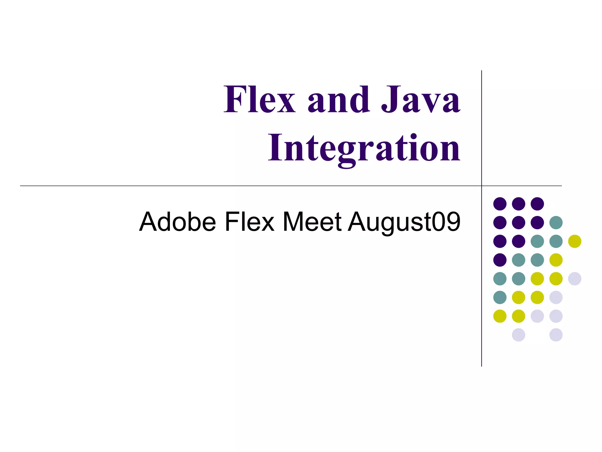 Flex And Java Integration | PPT
