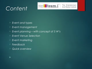 Event Management | PPT
