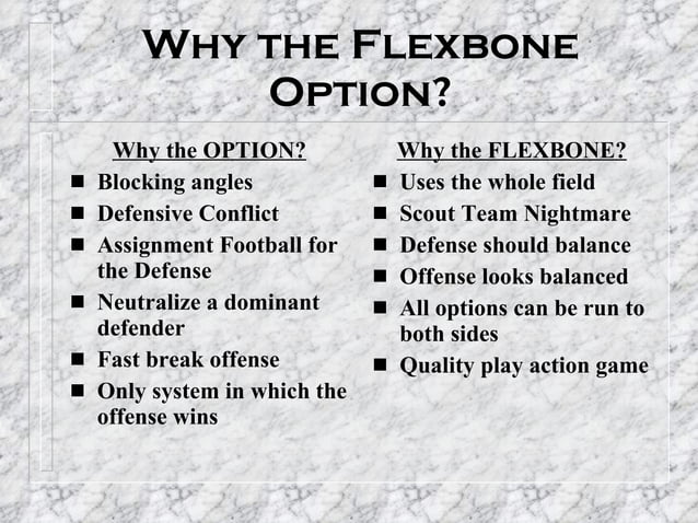 Flexbone Offense | PPT | American Football | Sports