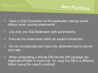 FlexCamp London | PPT | Databases | Computer Software and Applications
