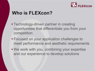 FLEXcon Substrates and Capablities - Print Uv 2010 | PPT