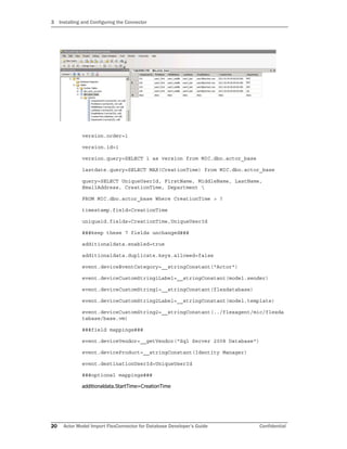 Actor Model Import FlexConnector for Database | PDF