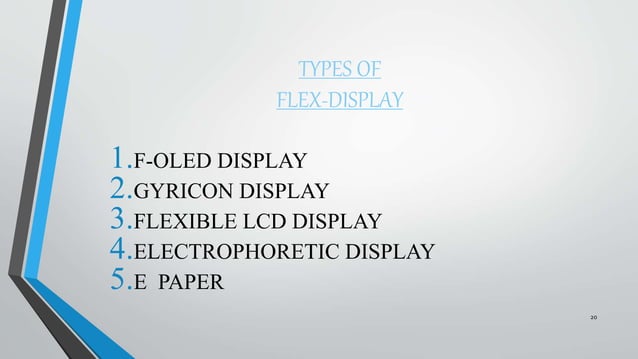 Flexible Electronic display ppt,VTU format | PPTX
