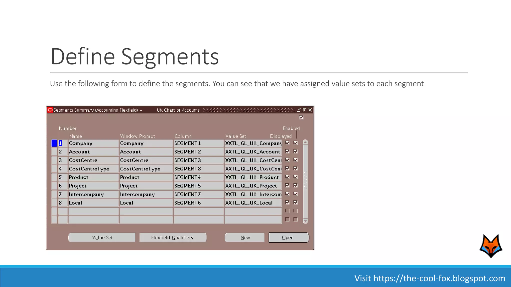 Understanding Flex Fields with Accounting Flexfields(Chart of Accounts ...