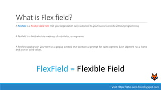 Understanding Flex Fields with Accounting Flexfields(Chart of Accounts) in Oracle Apps | PDF