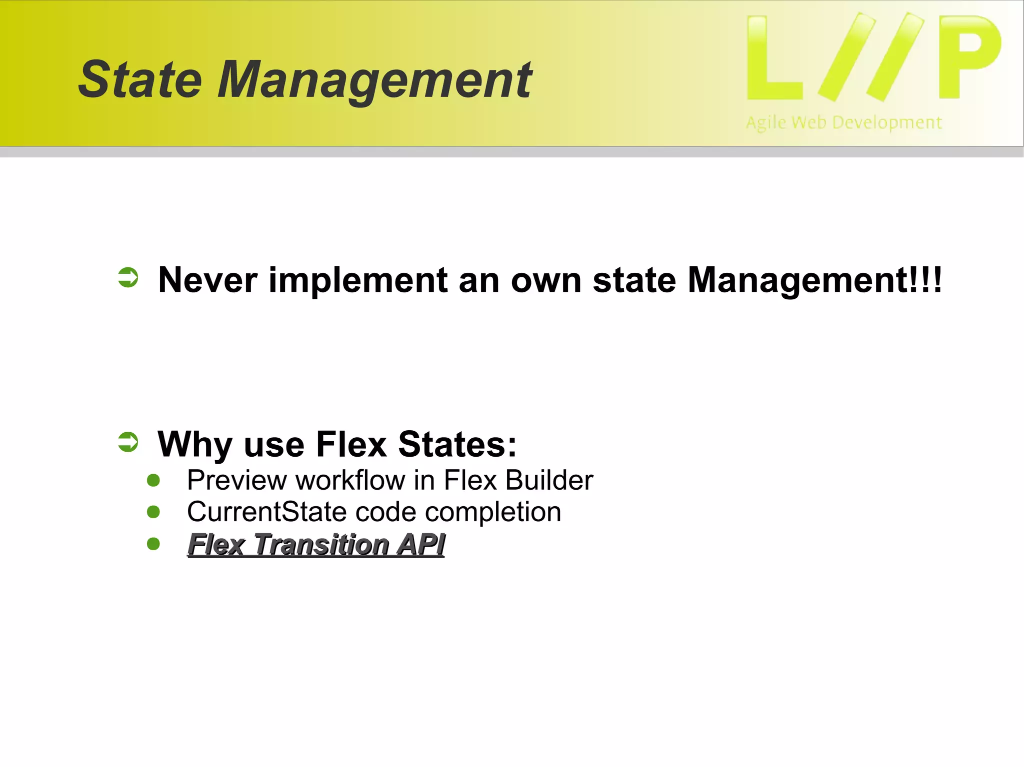 Moving from AS3 to Flex - advantages, hazards, traps | PPT
