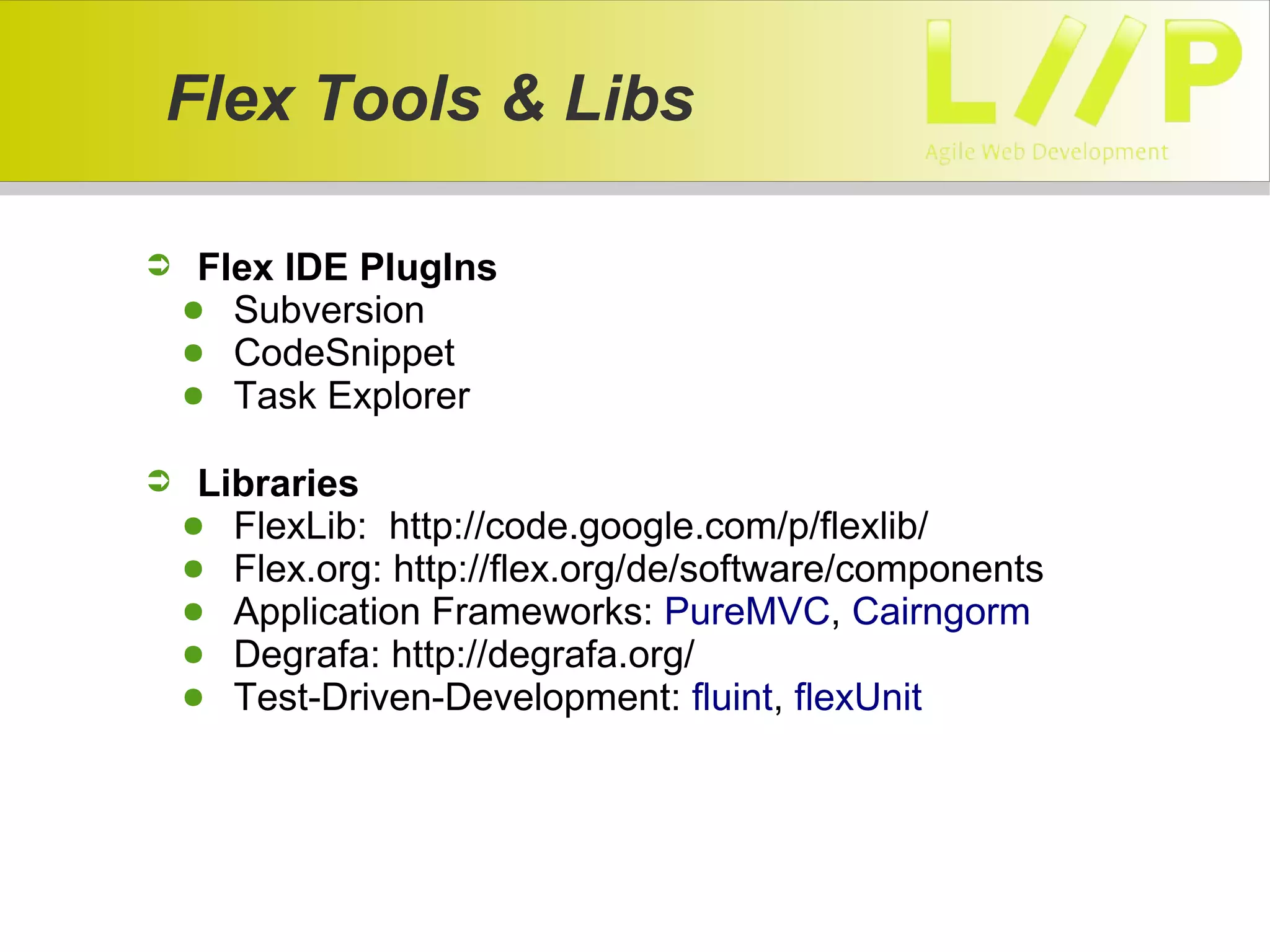 Moving from AS3 to Flex - advantages, hazards, traps | PPT
