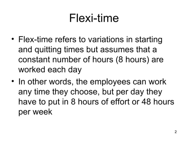 Flexi Time | PPT