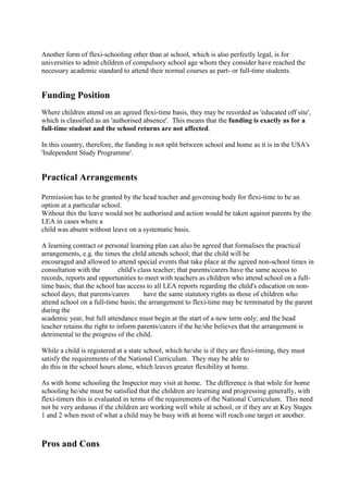 Flexi-time Schooling | PDF