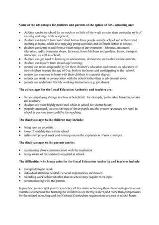 Flexi-time Schooling | PDF
