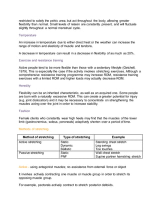 Flexibility and stretching - how to stretch, when to stretch | DOCX ...