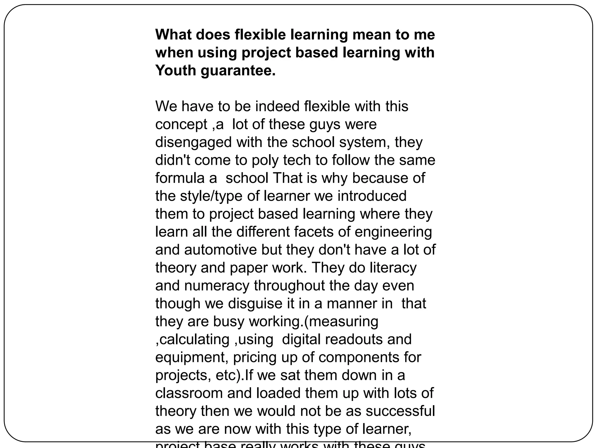 Flexibility in learning | PPTX