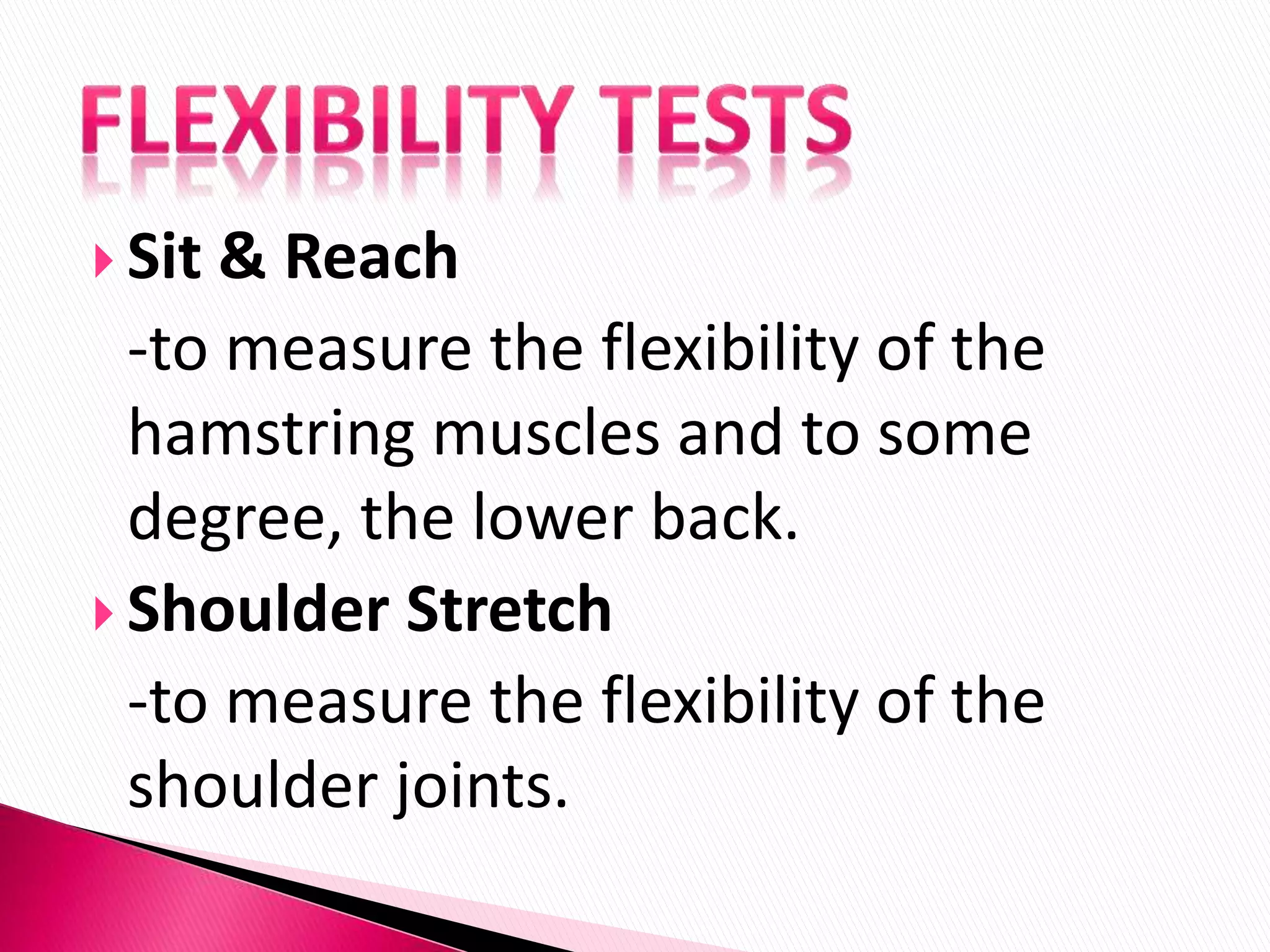 Flexibility Test | PPTX