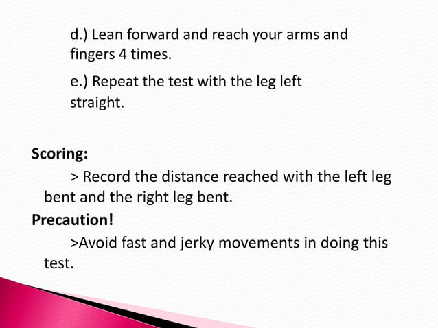 Flexibility Test