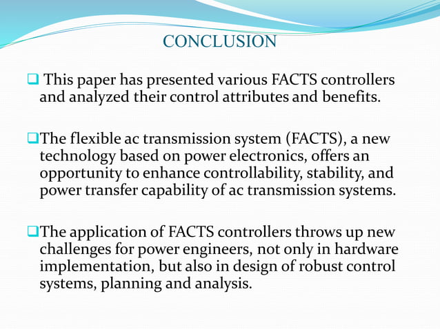 Flexible ac transmission system | PPTX