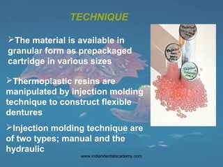 Flexible dentures in rpd/prosthodontic courses | PPT