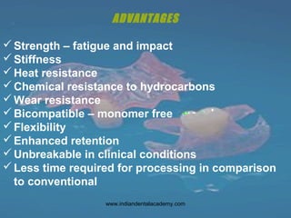 Flexible dentures in rpd/prosthodontic courses | PPT