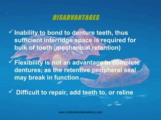 Flexible dentures in rpd/prosthodontic courses | PPT