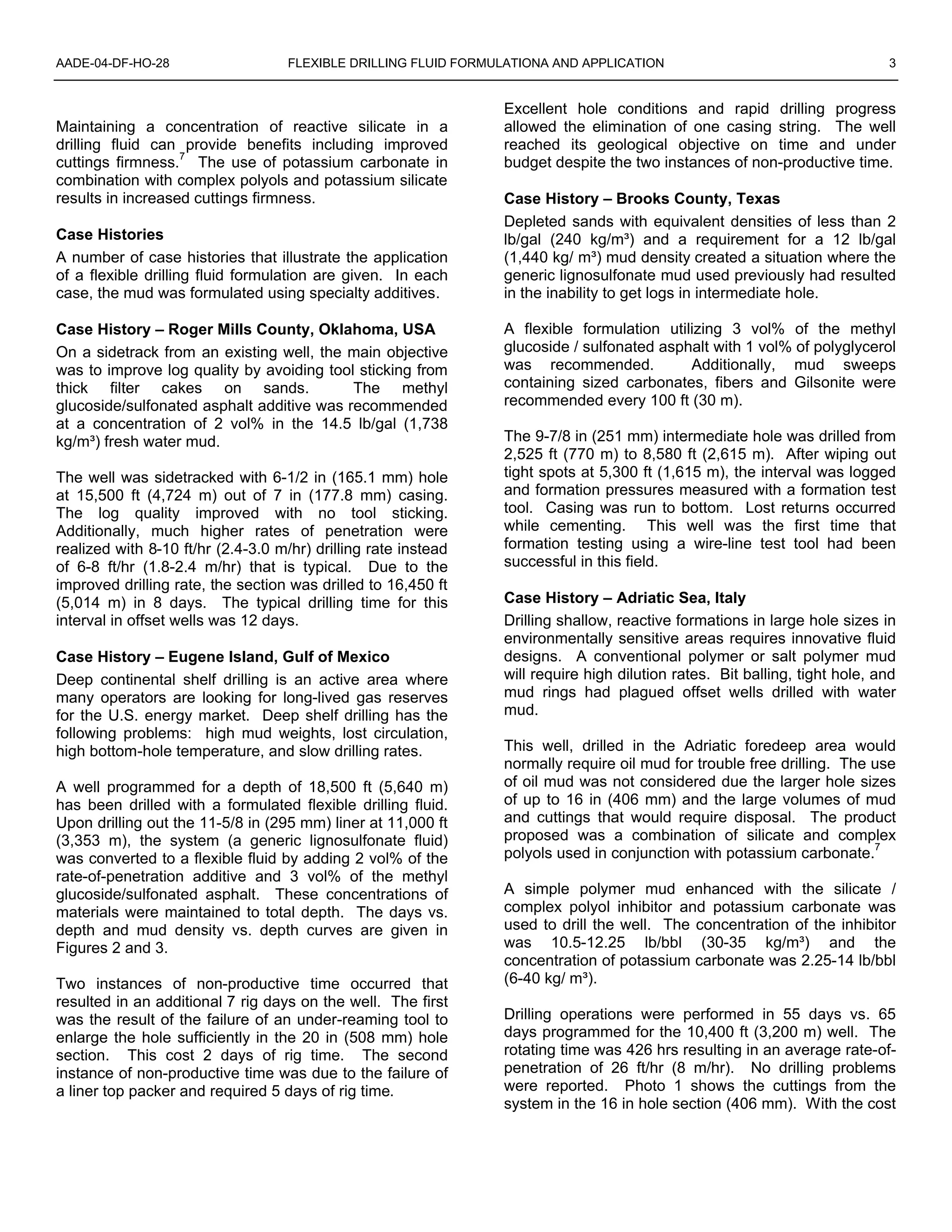 Flexible Drilling Fluid Formulation and Application | PDF