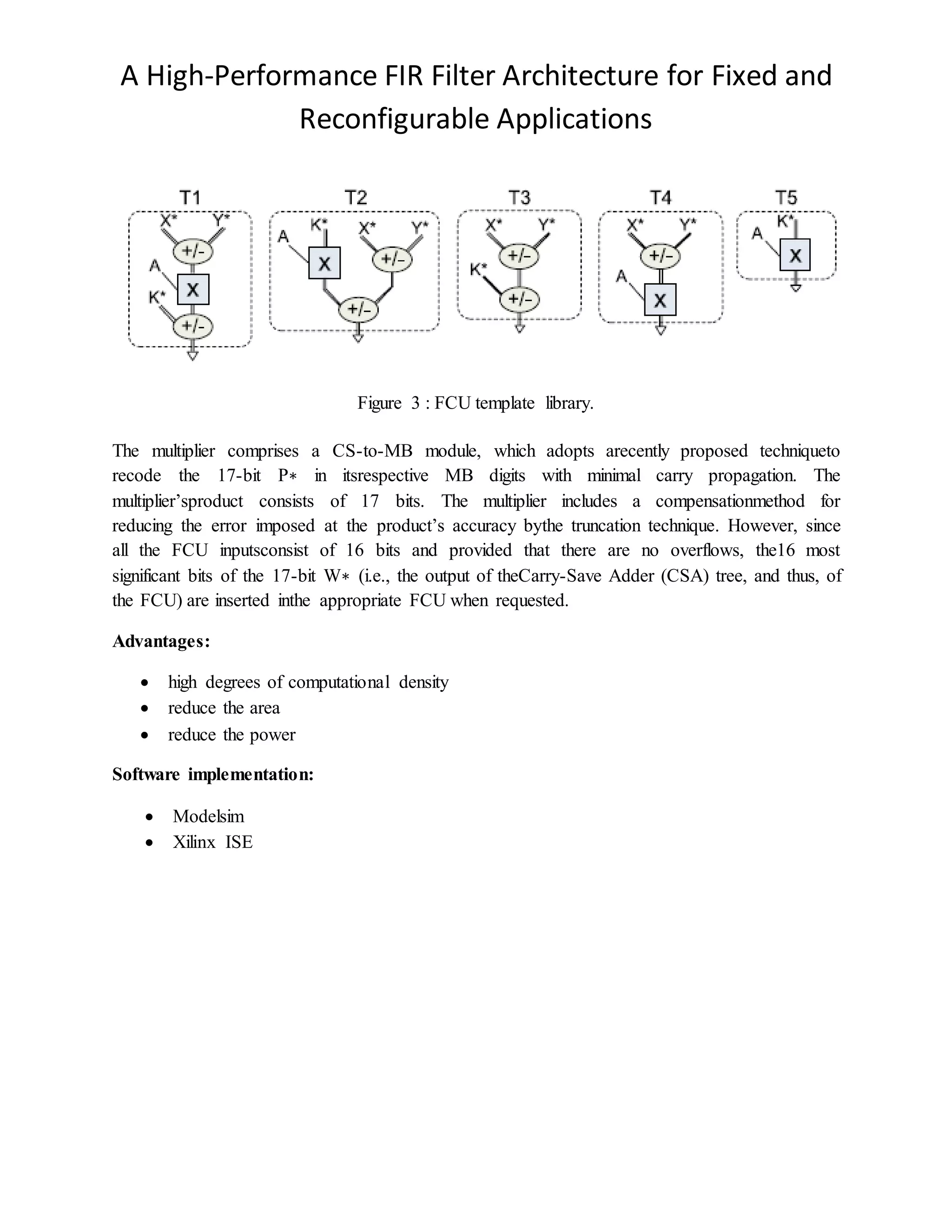 Flexible Dsp Accelerator Architecture Exploiting Carry Save Arithmetic Pdf