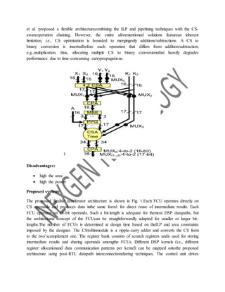 Flexible dsp accelerator architecture exploiting carry save arithmetic | DOCX | Computer ...