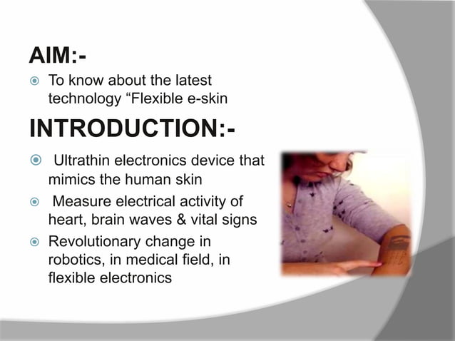 Flexible e skin | PPTX