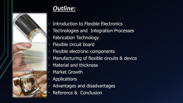 Flexible Electronics PPT by Sourabh Kumar | PPTX | Consumer Electronics | Technology & Computing