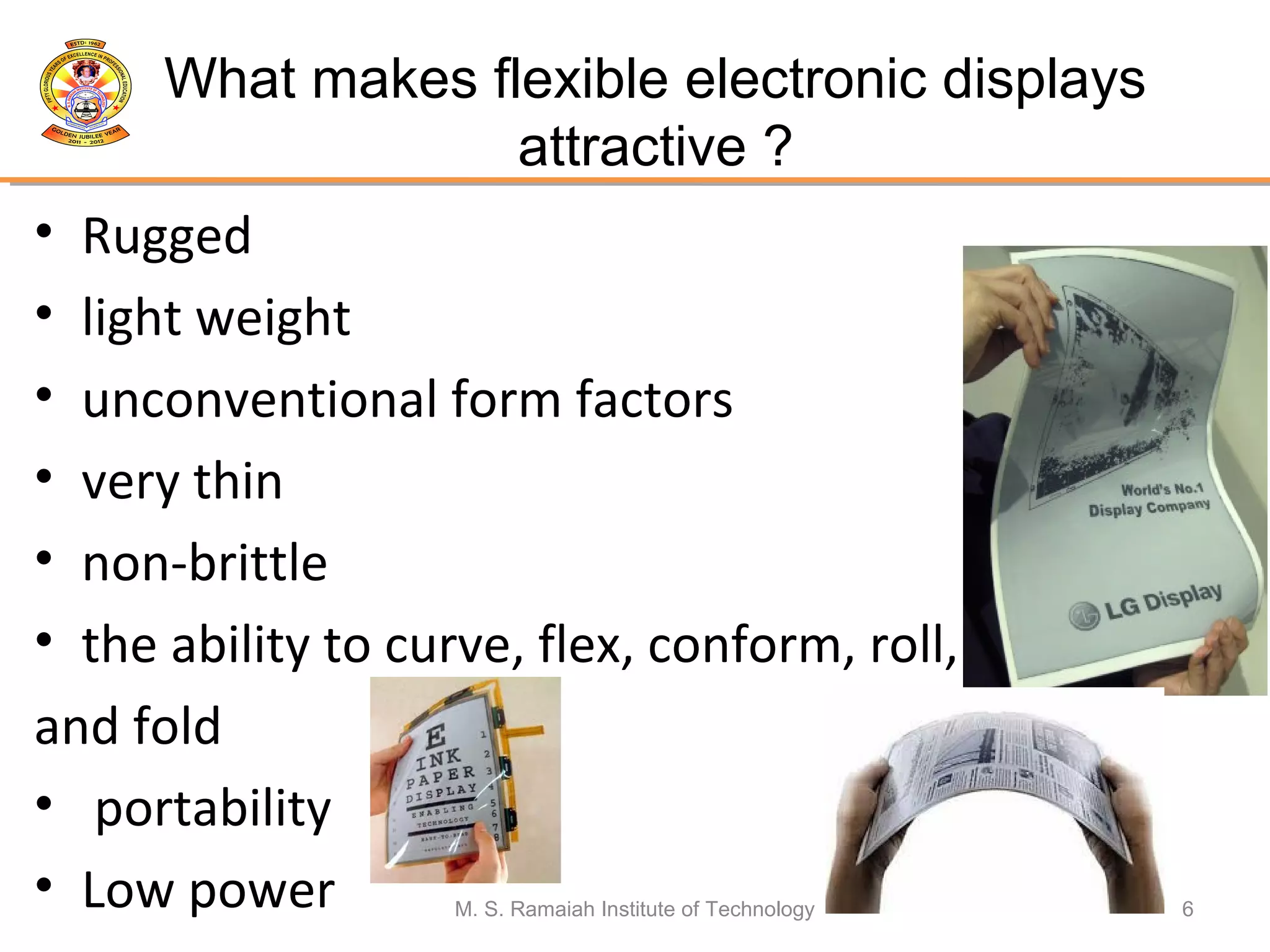 Flexible electronic displays | PPT