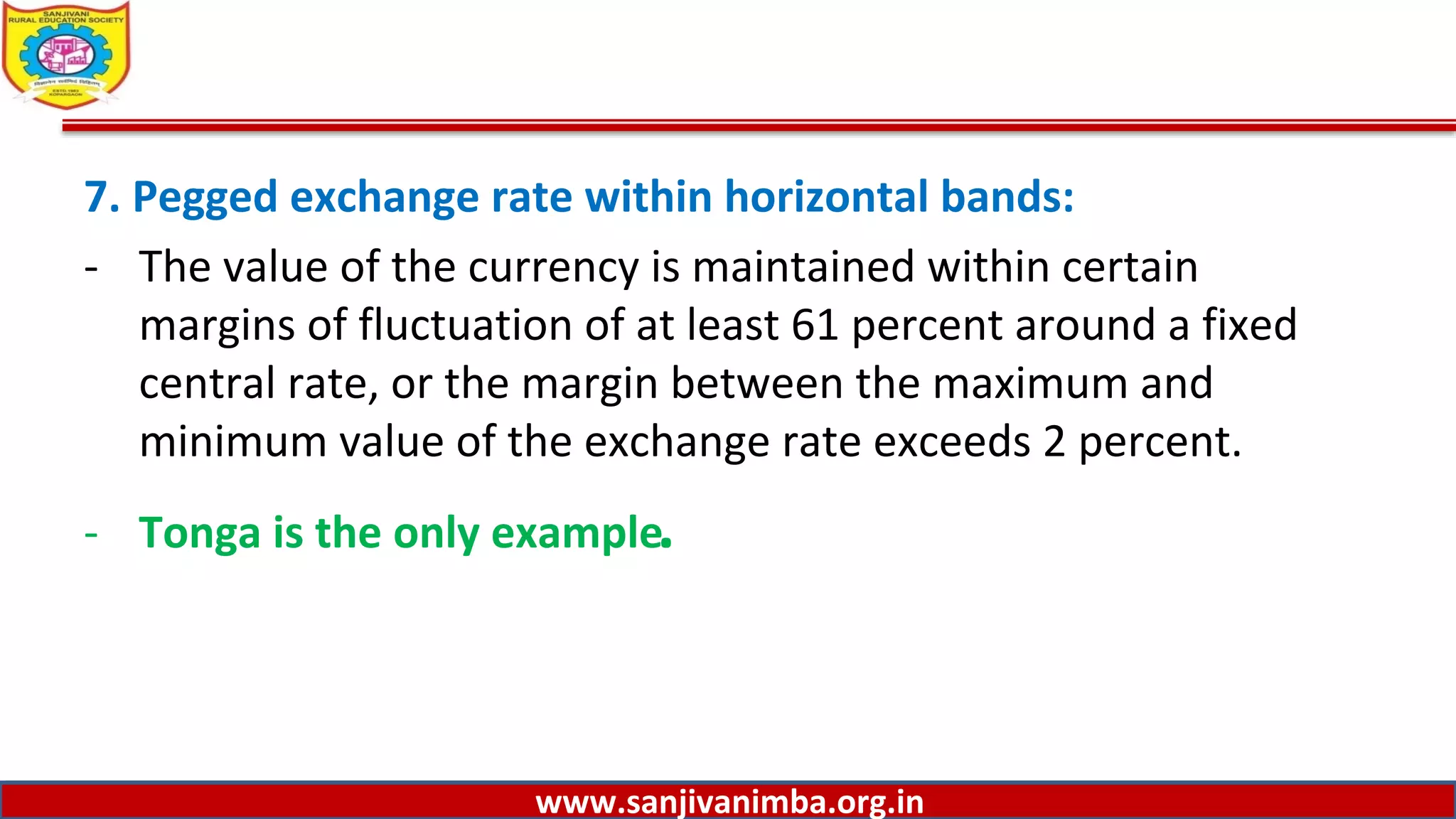 Flexible exchange rate system | PDF