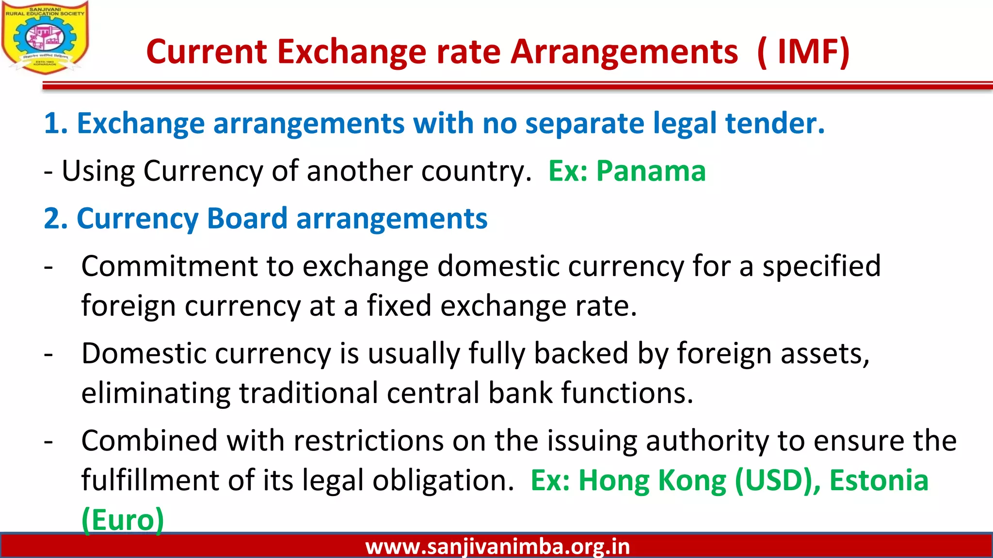 Flexible exchange rate system | PDF