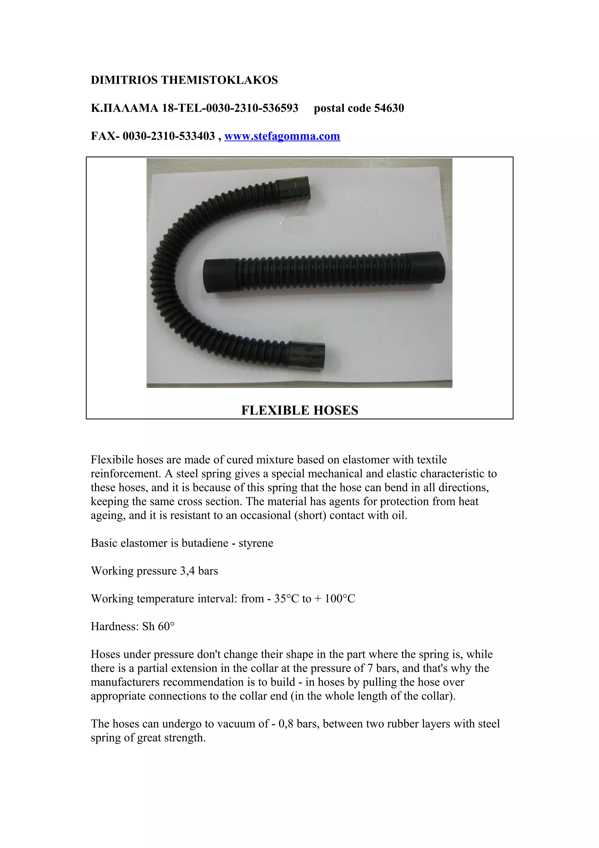 Flexible hose english | DOC