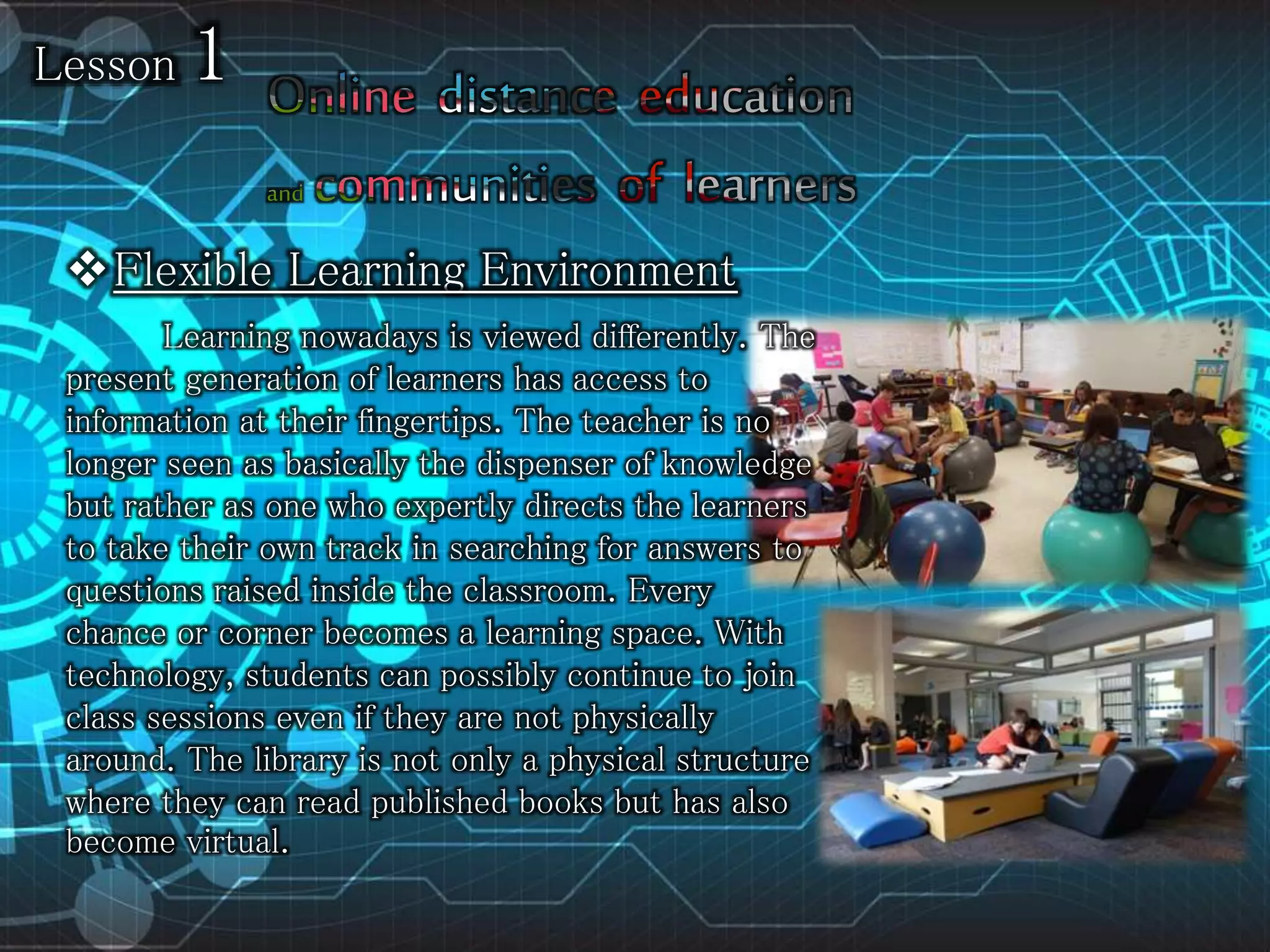 Flexible learning environment | PPT