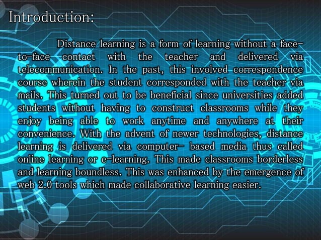 Flexible learning environment | PPT