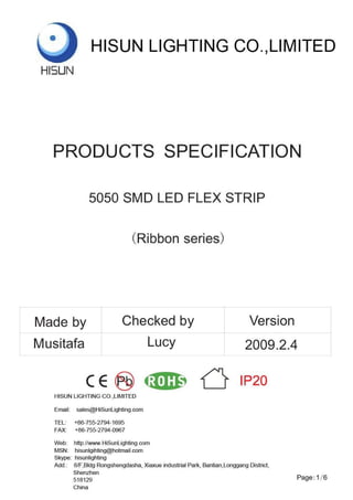 Flexible led strip 5050-non-waterproof | PDF