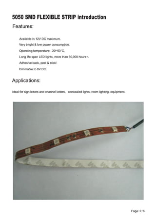 Flexible led strip 5050-non-waterproof | PDF