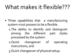 Flexible manufacturing system | PPT