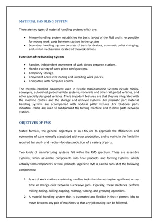 MANUFACTURING SYSTEMS PROJECT | PDF | Manufacturing Industry | Industries