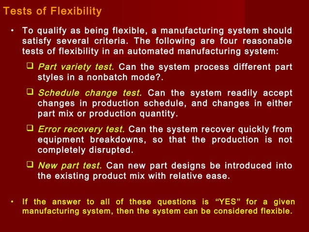 Flexible manufacturing systems | PPT | Operating Systems | Computer Software and Applications