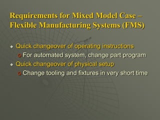 Flexible Manufacturing Systems V2 090310 | PPTX